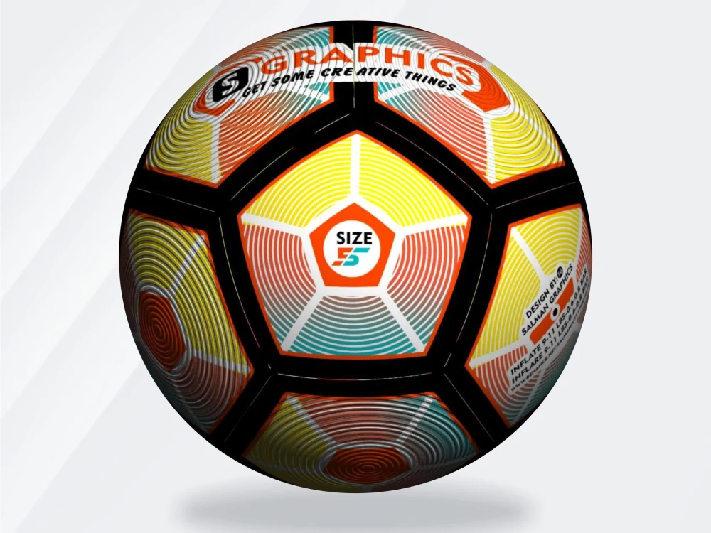 12-panel thermo match soccer ball design FIFA standard artwork 3d ...