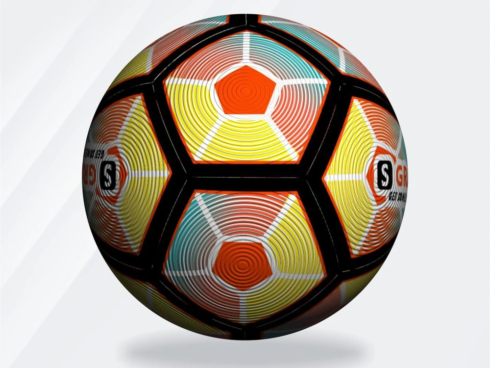 12-panel thermo match soccer ball design FIFA standard artwork 3d ...