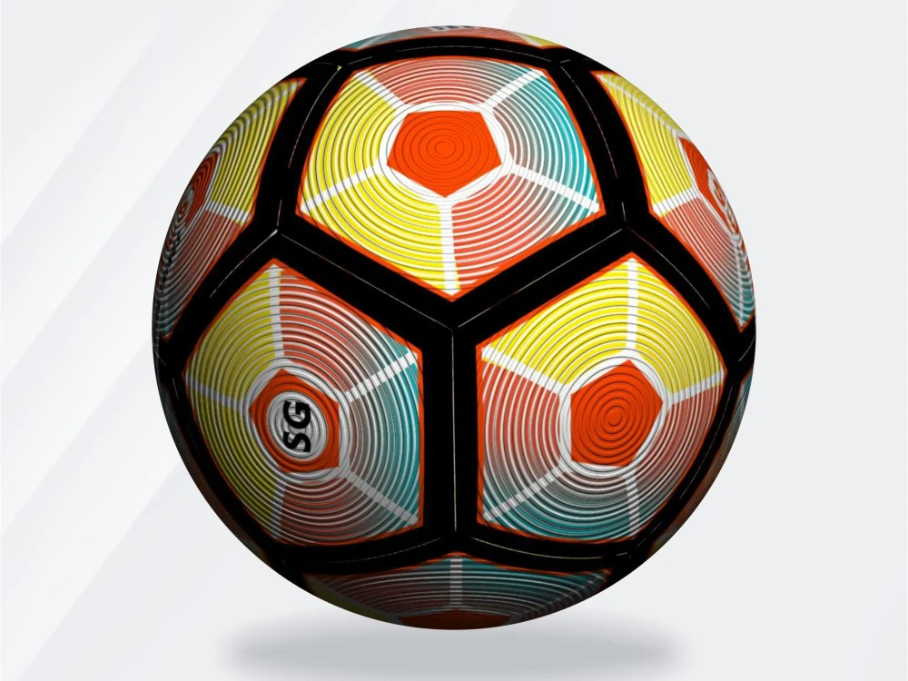 12-panel thermo match soccer ball design FIFA standard artwork 3d ...