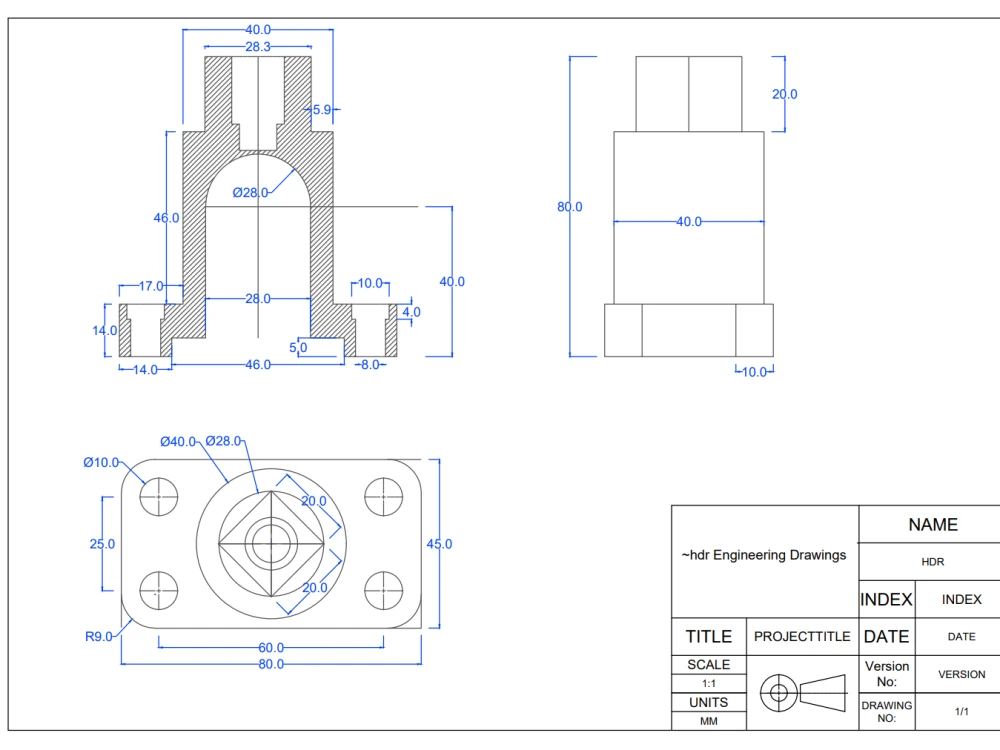 A high-quality 2D Engineering drawing/floor plan done using AutoCAD ...