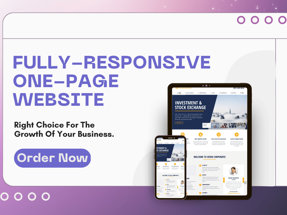 A Fully-Responsive One-Page Website. | Upwork