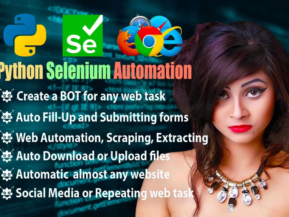 Python Selenium Web Browser Automation Testing And Data Scraping Tools Upwork