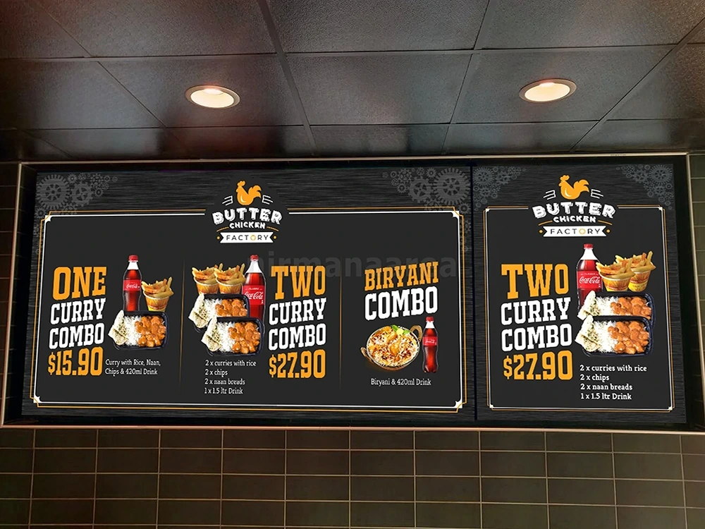 Digital menu & menu board, for the restaurant TV screen | Upwork