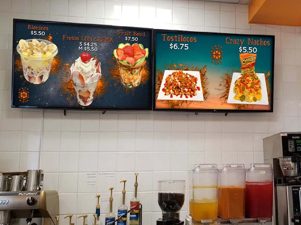 Digital menu & menu board, for the restaurant TV screen | Upwork