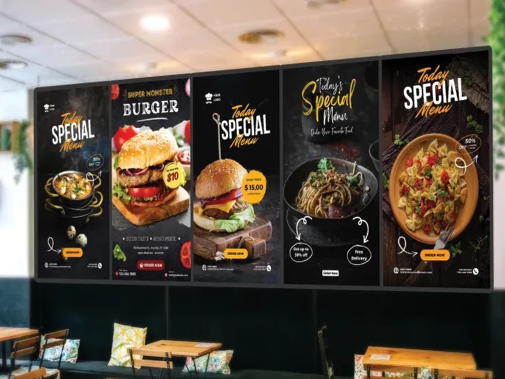 Digital menu & menu board, for the restaurant TV screen | Upwork