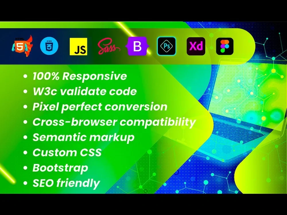 Pixel-perfect Landing page design | Cross browser | Semantic SEO markUp | Upwork