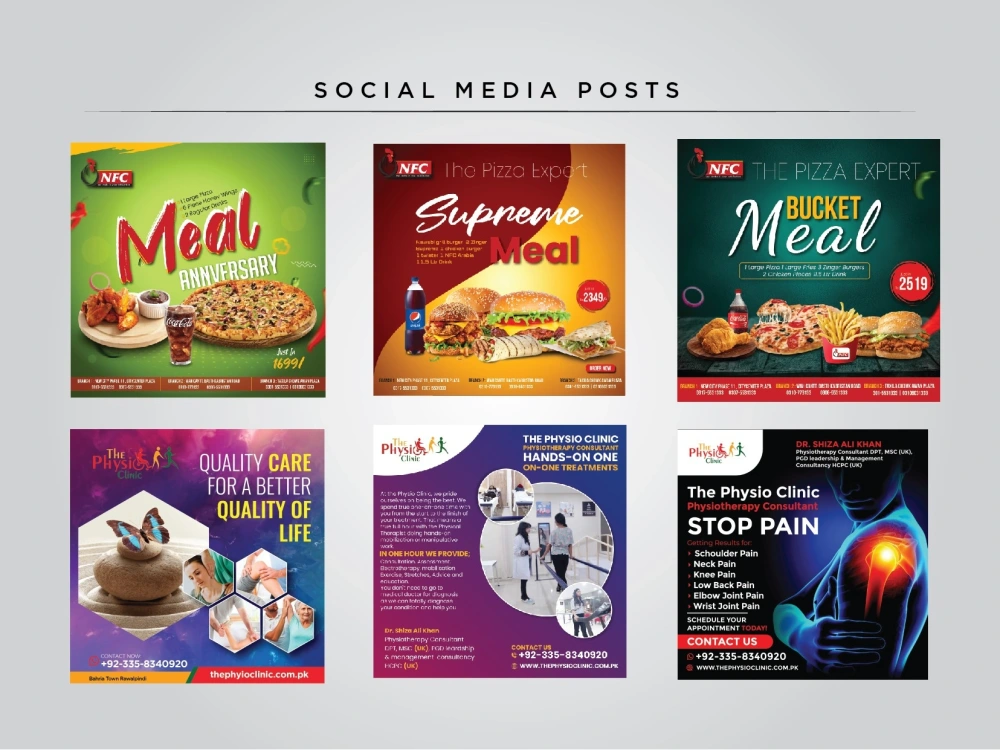 30 unique social media posts designs (Facebook posts, Instagram posts ...