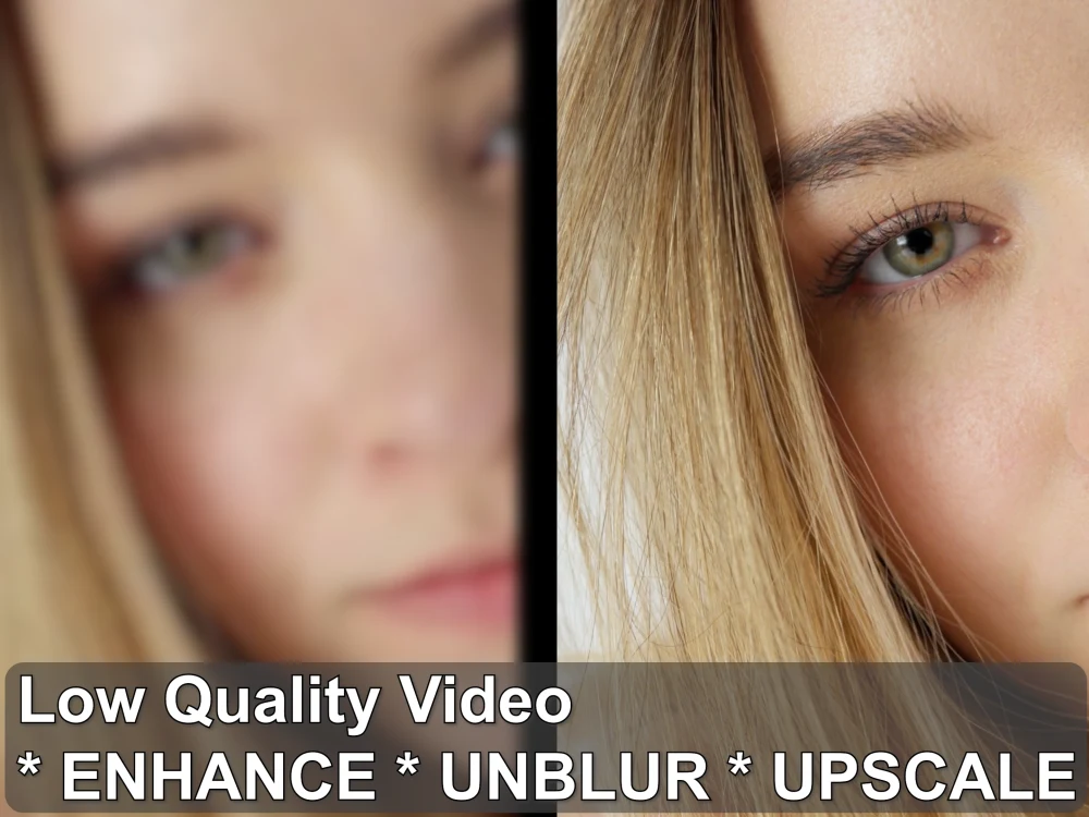 Upscale, enhance low-resolution video, reduce blur, recover details ...