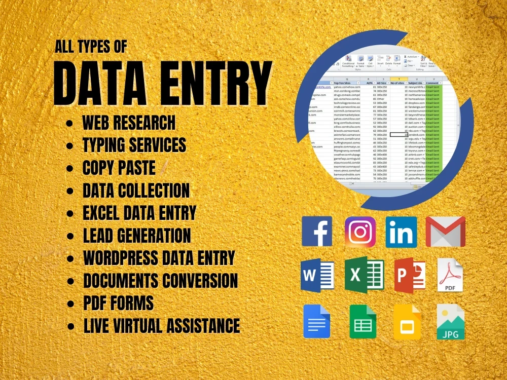 Data Entry Copy Paste Web Research Pdf Forms And Data Collection