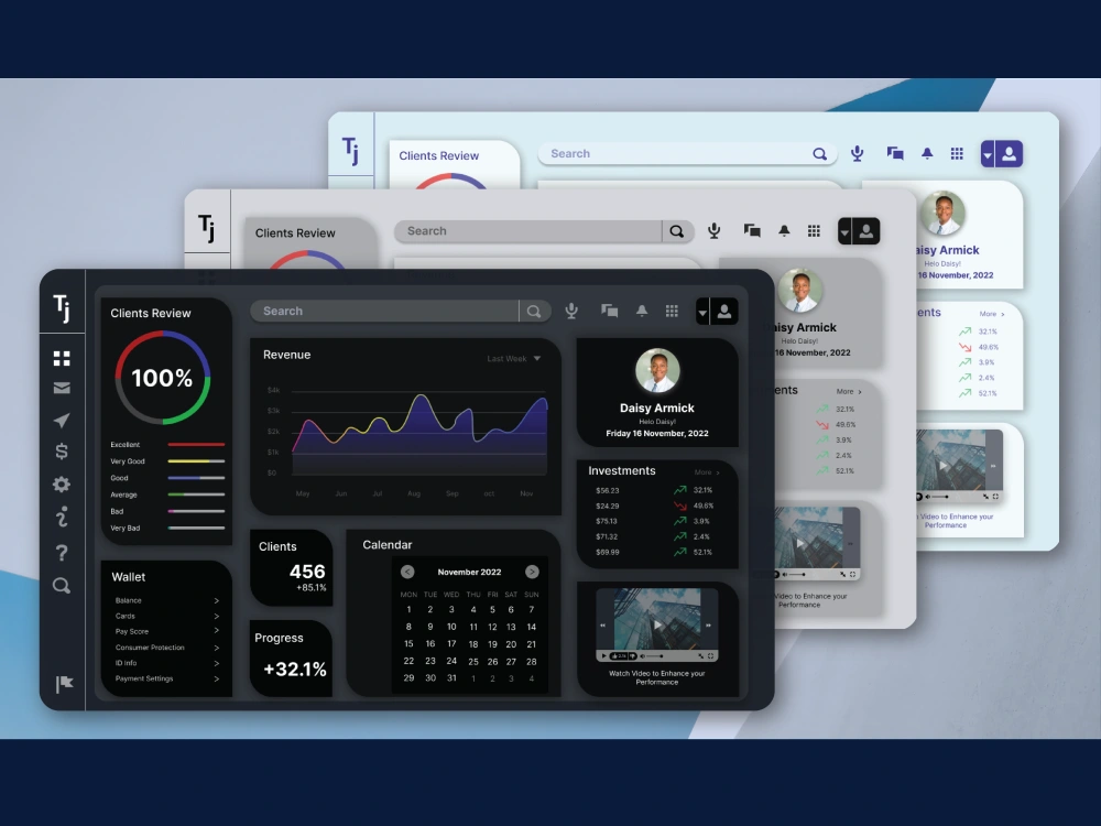 Website dashboard ui/ux design for your business/company | Upwork