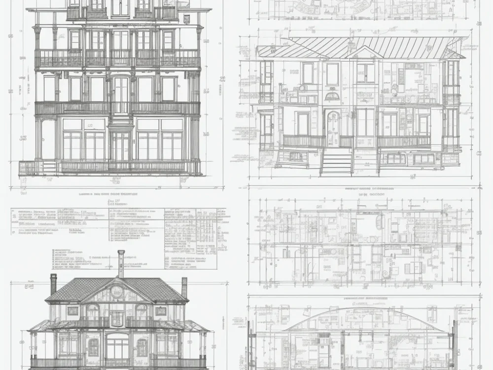 A Complete set of 2D Architectural drawings for permit and construction ...
