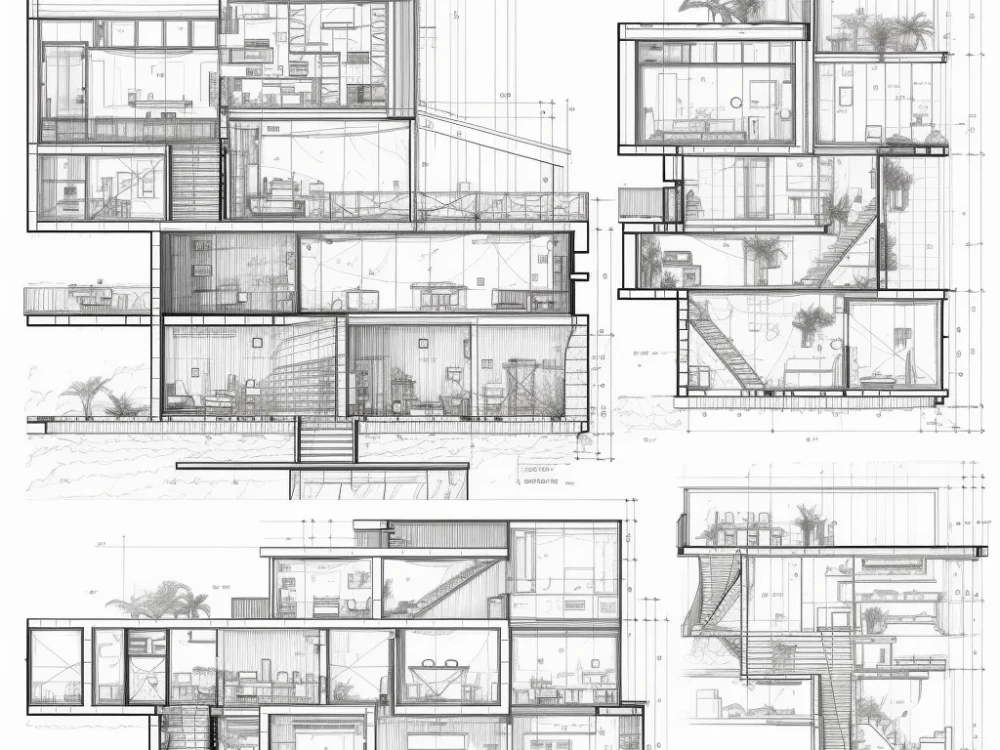A Complete set of 2D Architectural drawings for permit and construction ...