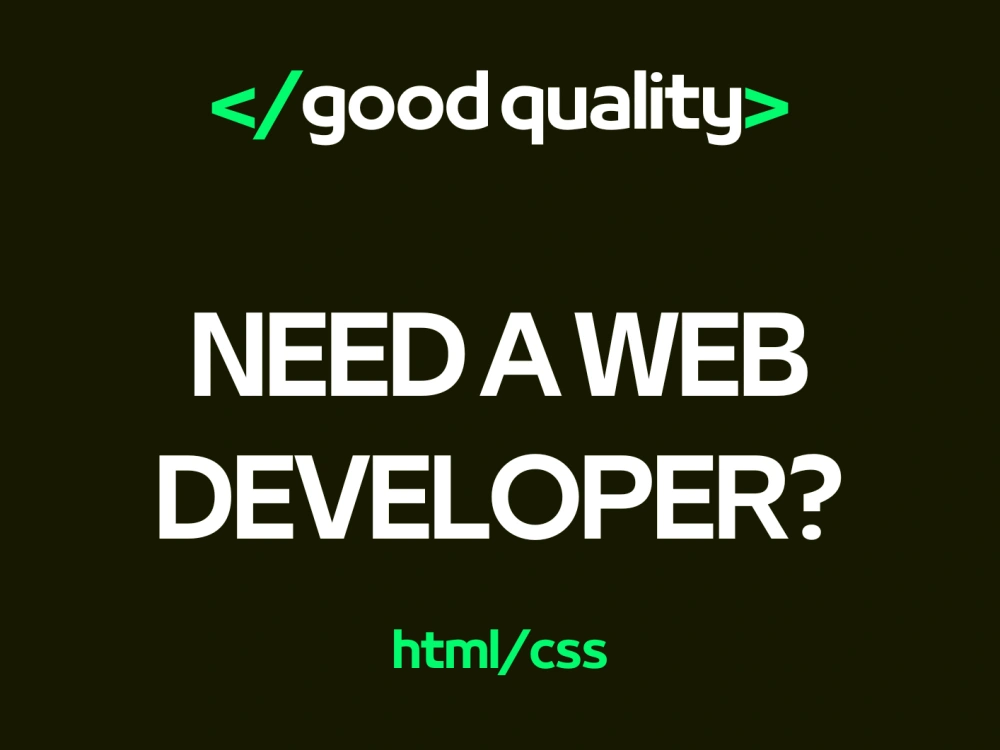 HTML, CSS Developer. Cheap, Fast, Good quality, but you can only choose ...
