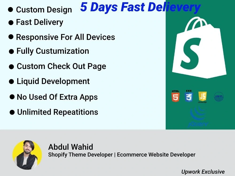 An awesome fully custom shopify store | Upwork