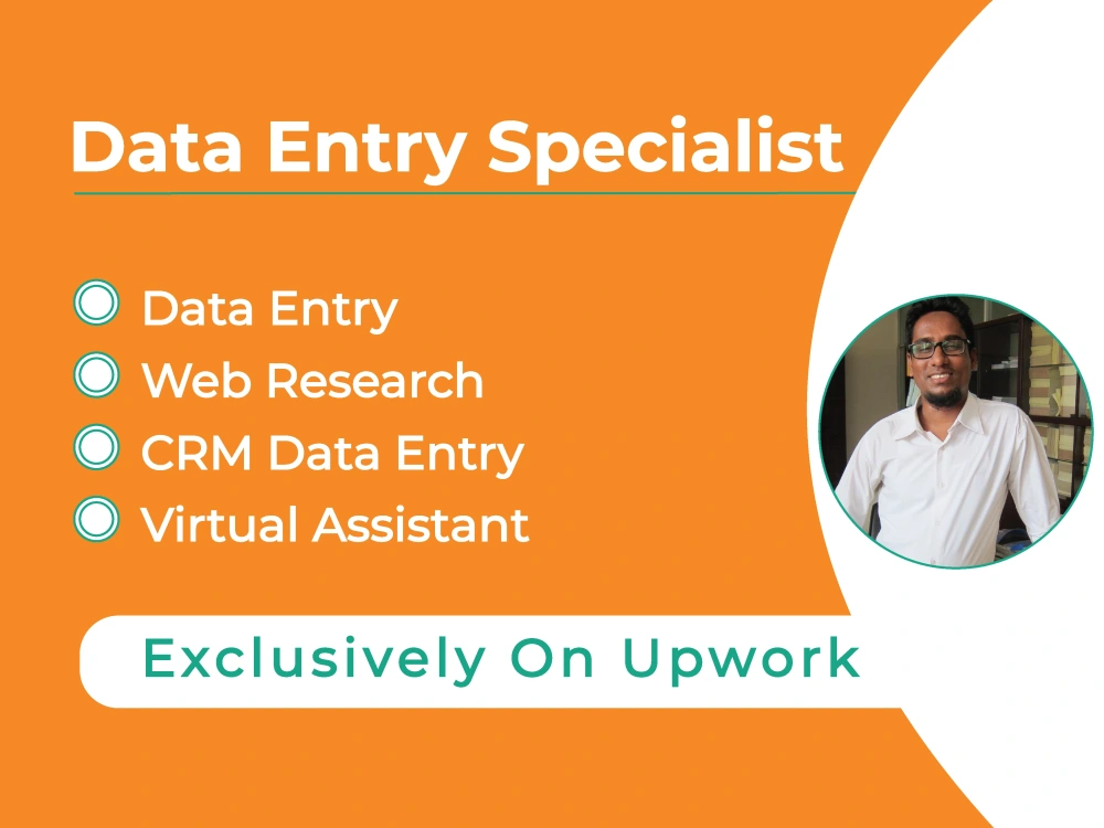 Data entry, web research, typing, copy paste & virtual assistant | Upwork