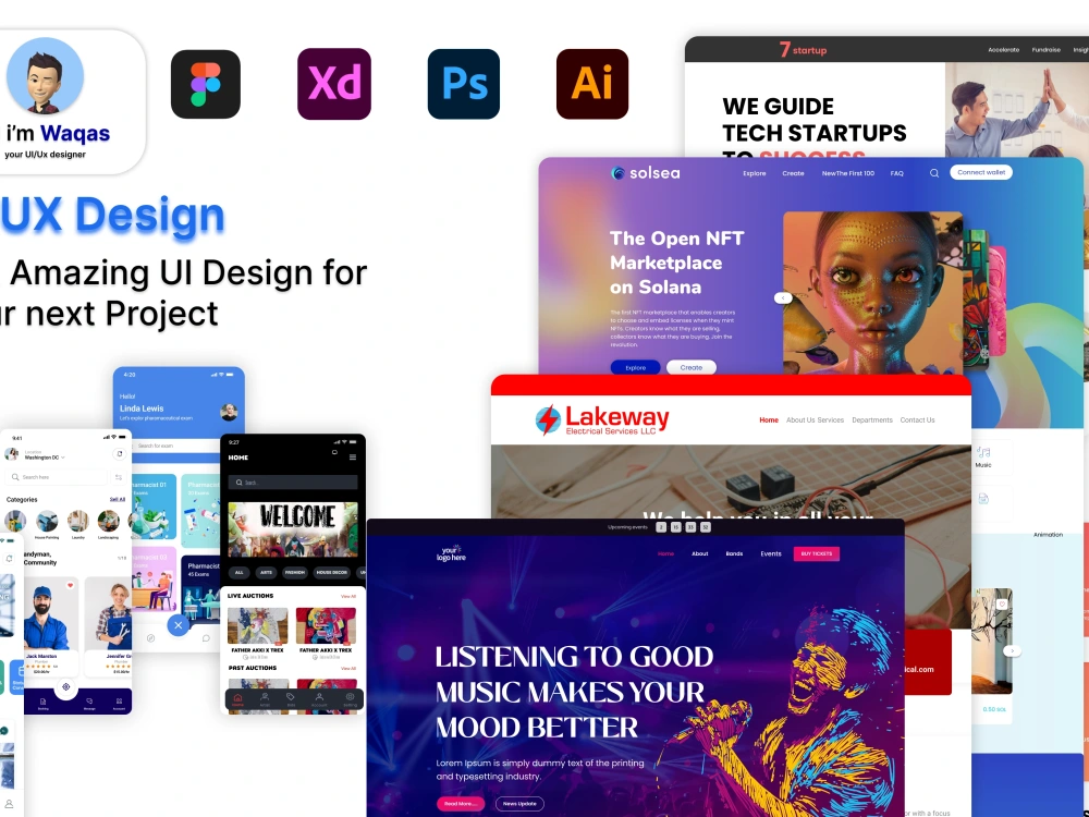 A fantastic UI/UX design for your Mobile App and Website in Figma | Upwork