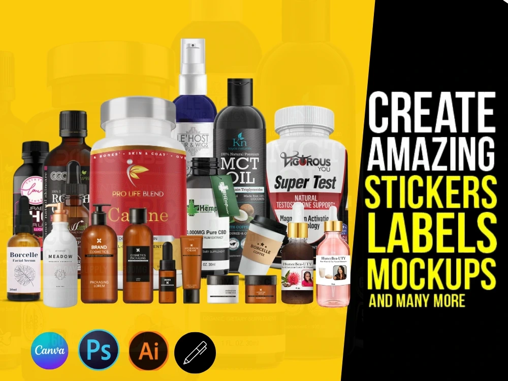 Label and mockup design for your brand | Upwork