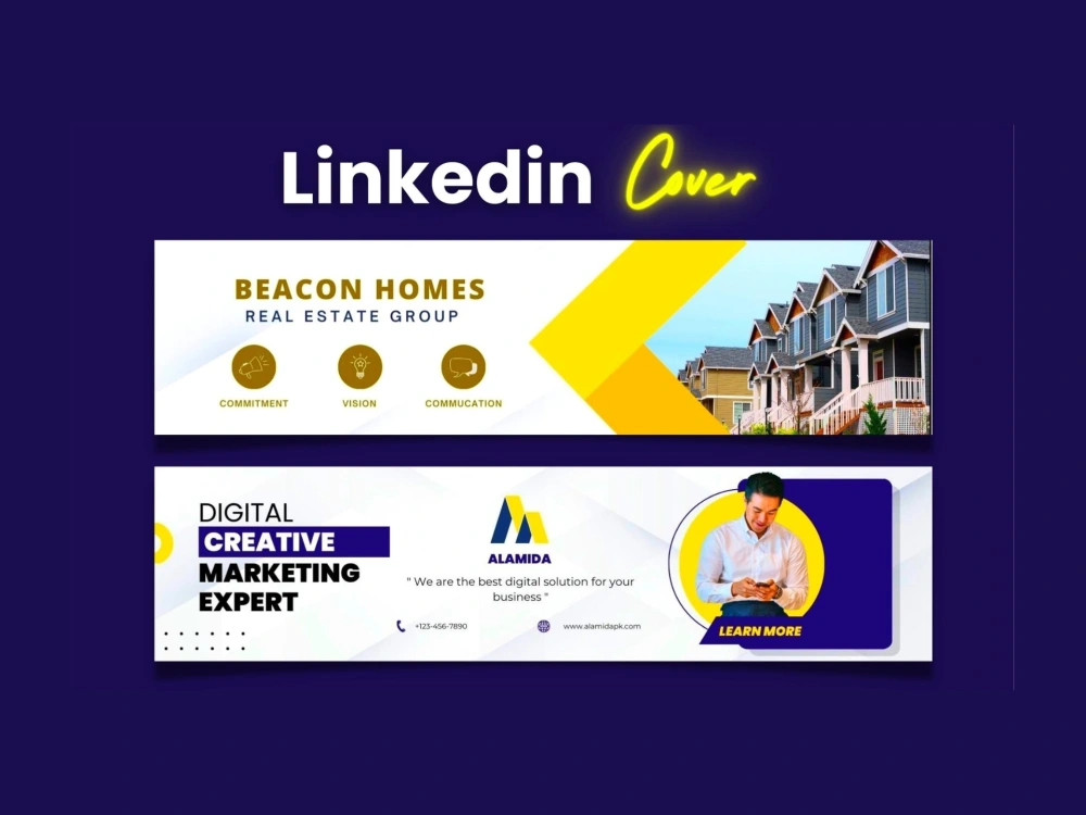 A professional LinkedIn cover photo banner design within 24hrs | Upwork