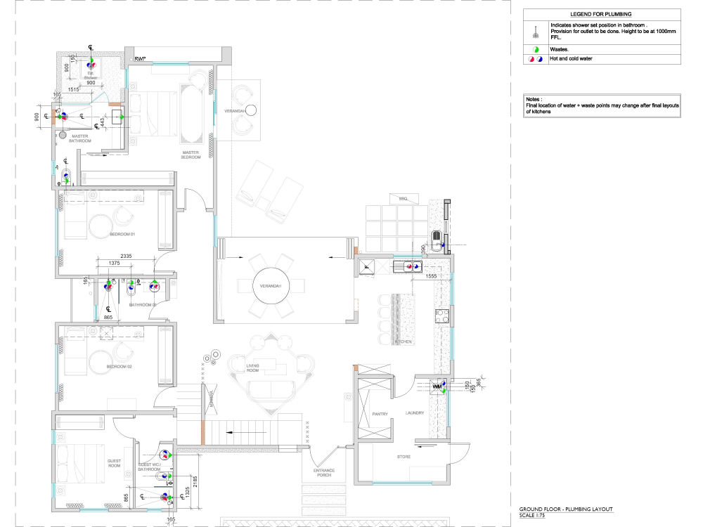 A general floor plan design for your residential project. | Upwork