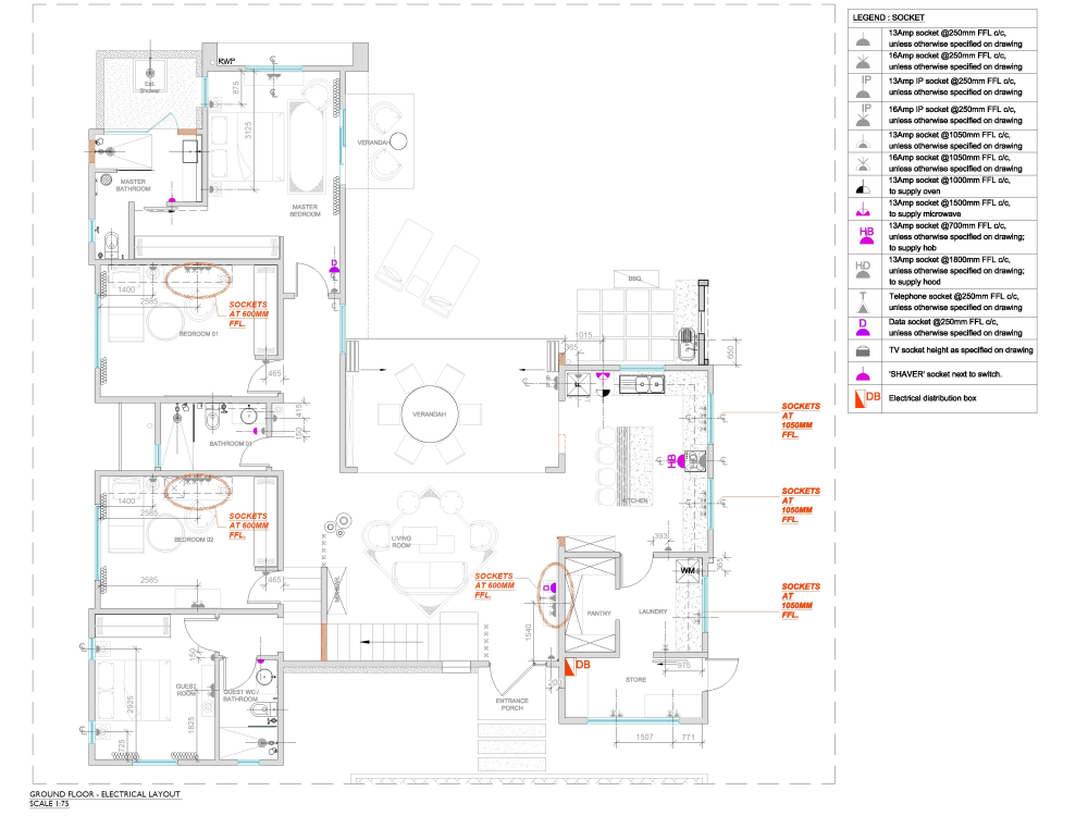 A general floor plan design for your residential project. | Upwork