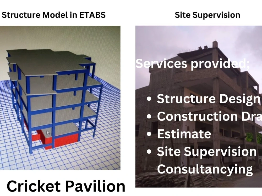 Designs of civil structural engineering projects, and construction ...