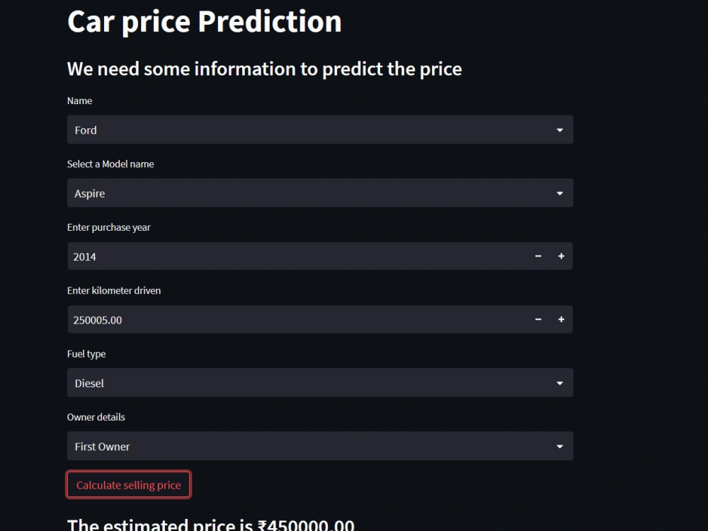 Machine learning model and a simple Web UI for it. | Upwork