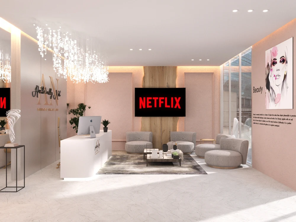Realistic beauty center, spa, hair salon 3D interior design render | Upwork