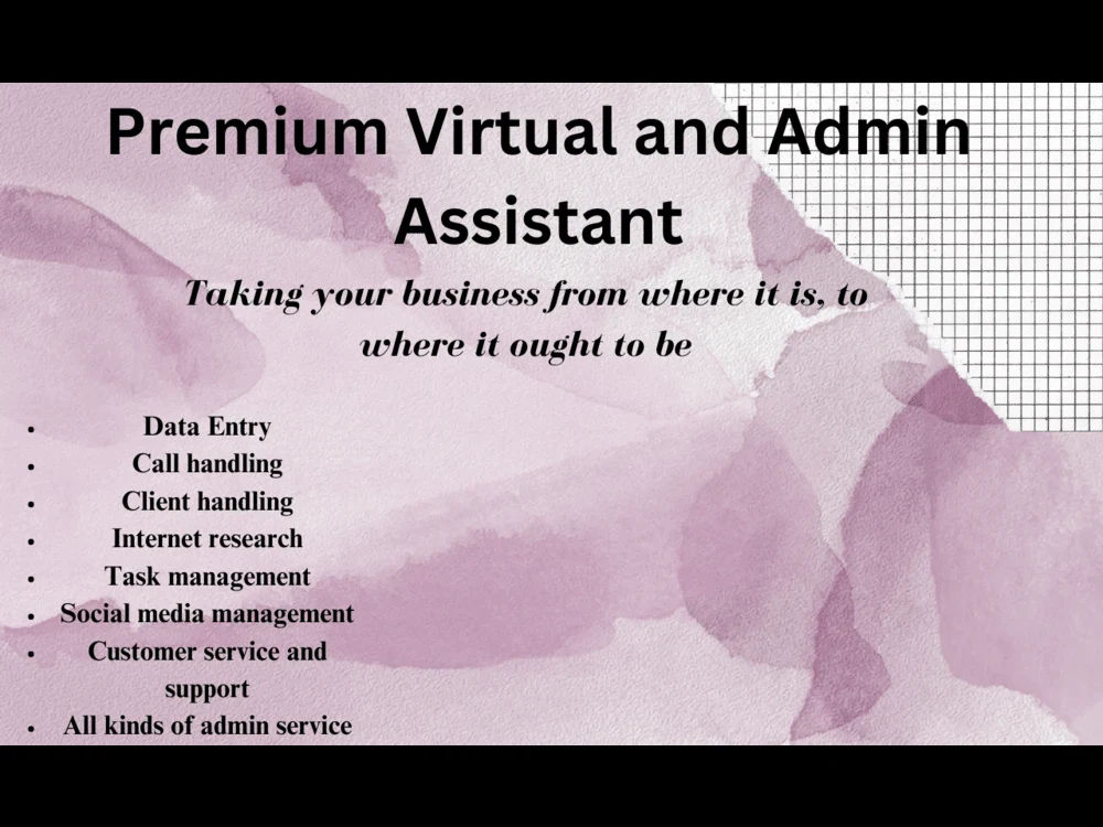 A premium Administrative Virtual Assistant for your Business and ...