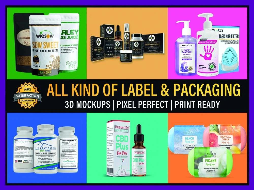 All types of product label design, bottle label design, cosmetics label ...