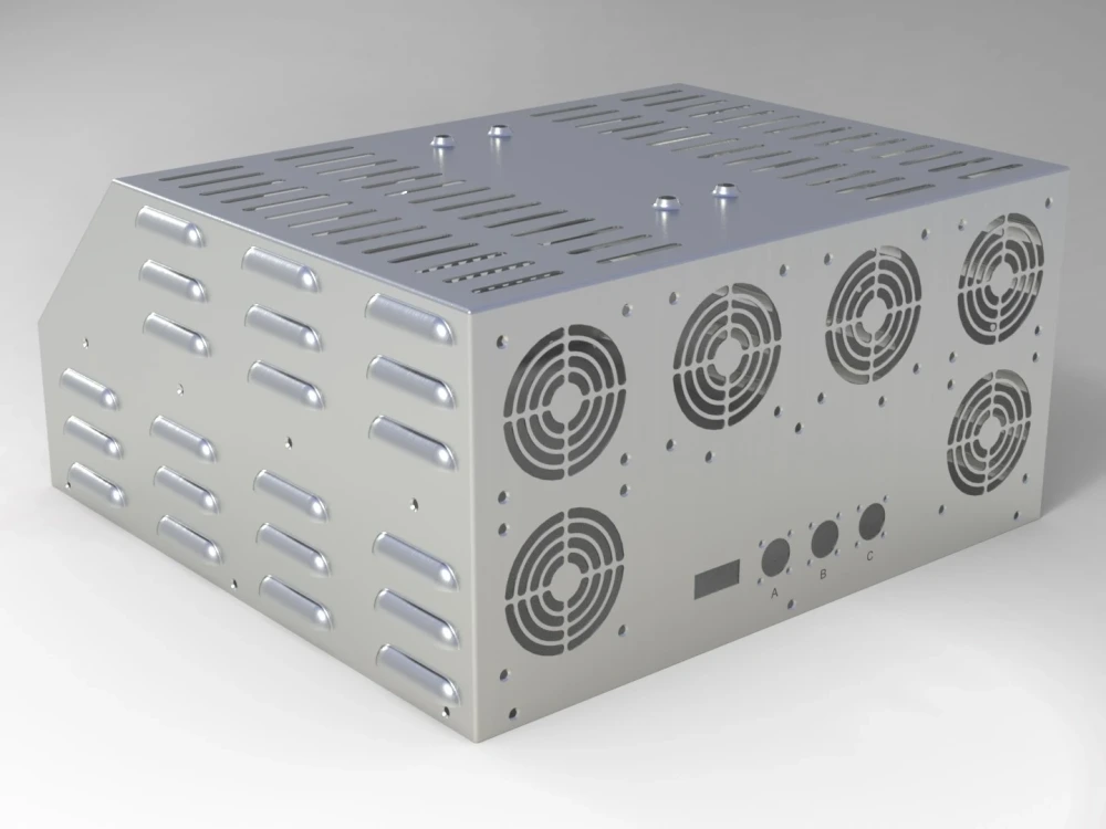 A DXF/DWG file for laser cutting or a drawing of a sheet metal part ...