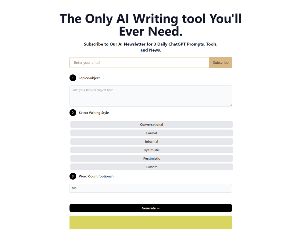 An AI tool created using OpenAI API | Upwork