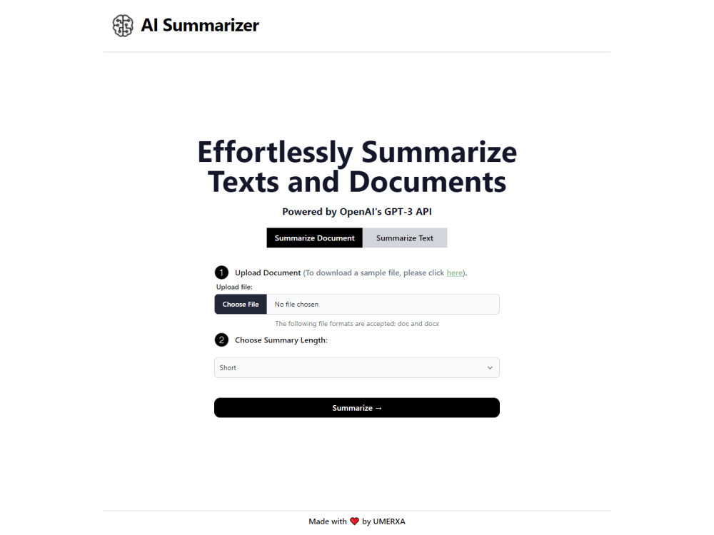 An AI tool created using OpenAI API | Upwork