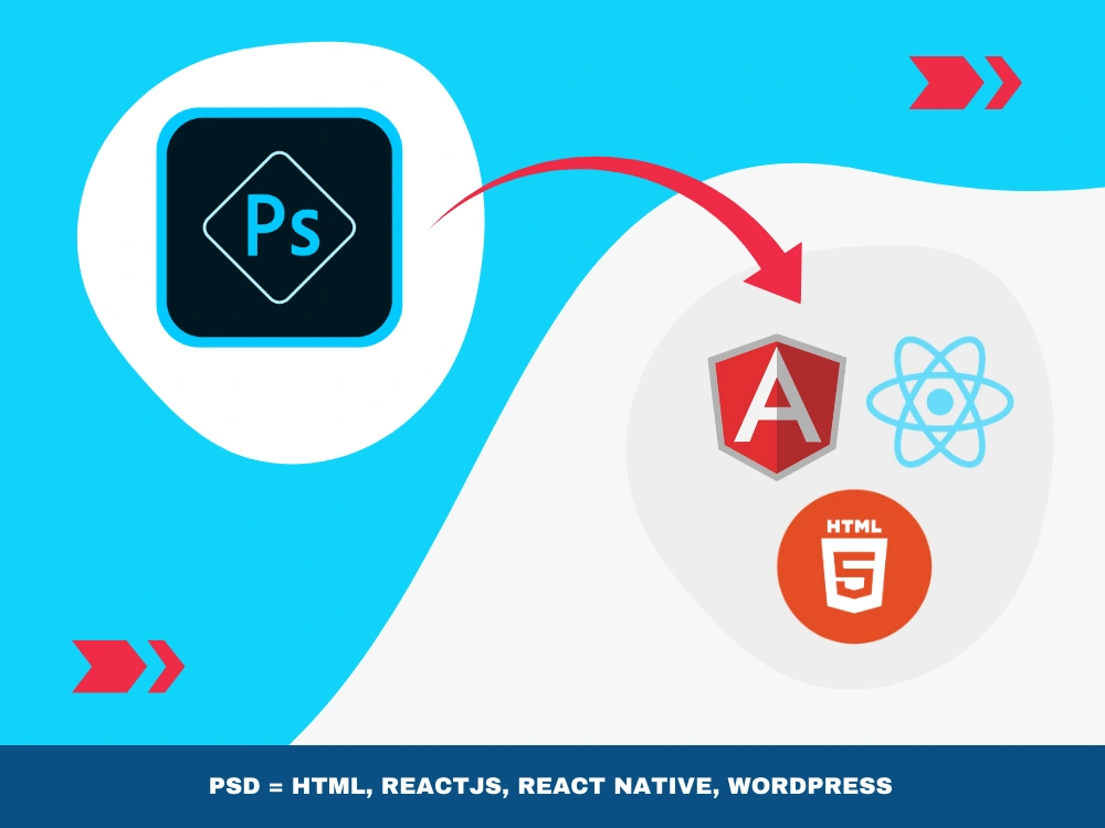 PSD | Figma | Adobe XD design to React | Angular | HTML5. | Upwork