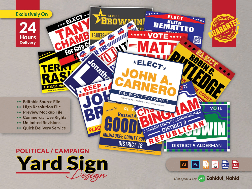 A custom printable yard sign, lawn sign, signage design | Upwork