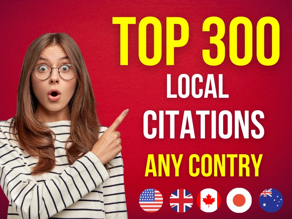 300 local citations and directory submission any country | Upwork