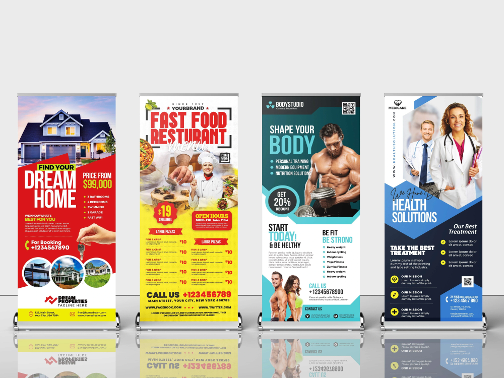 Premium quality roll-up banner, pop-up banner, retractable banner ...