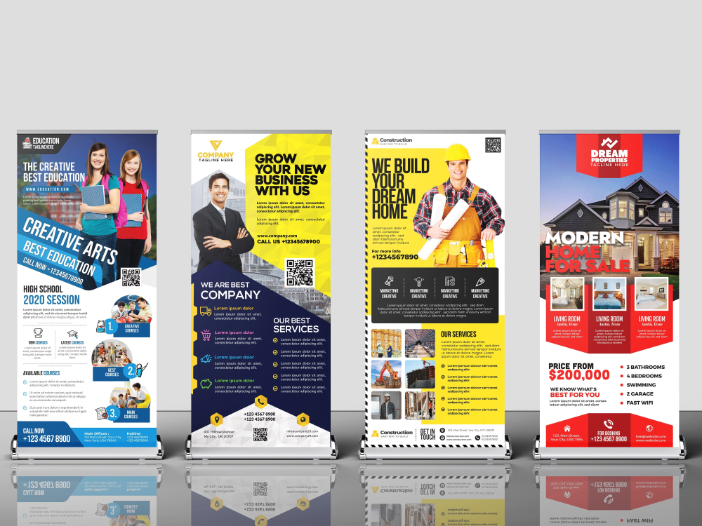 Premium quality roll-up banner, pop-up banner, retractable banner ...