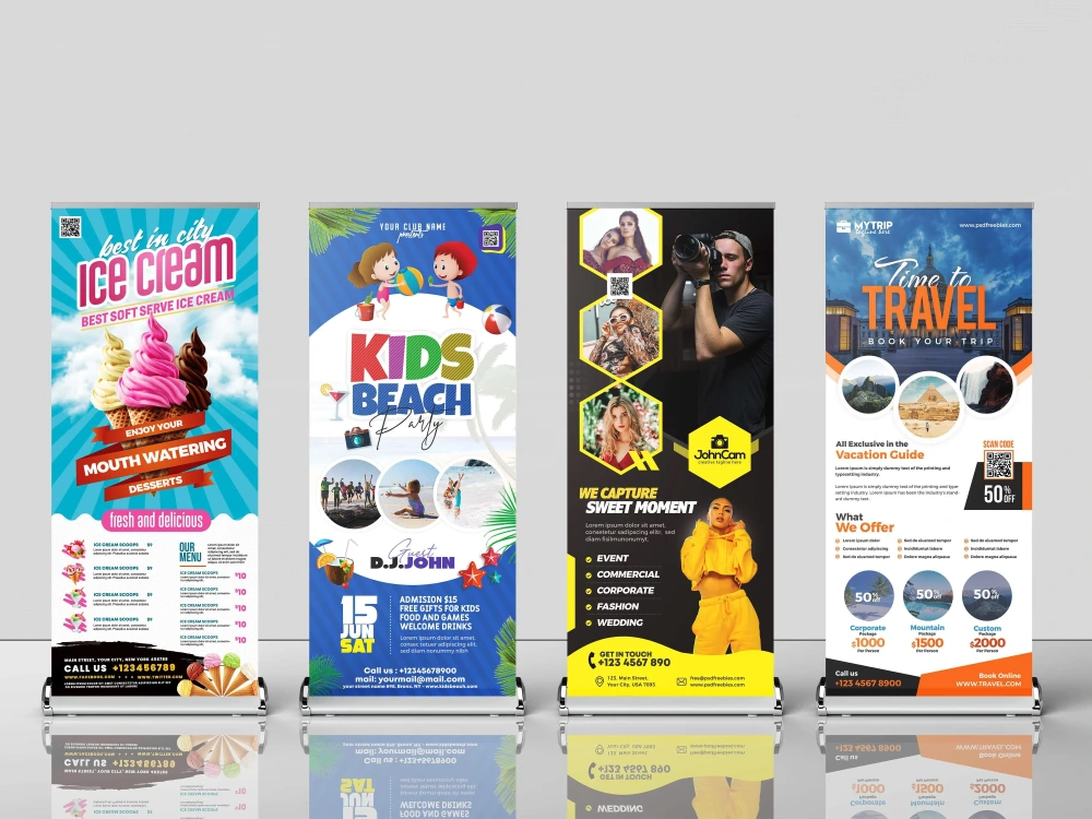 Premium quality roll-up banner, pop-up banner, retractable banner ...
