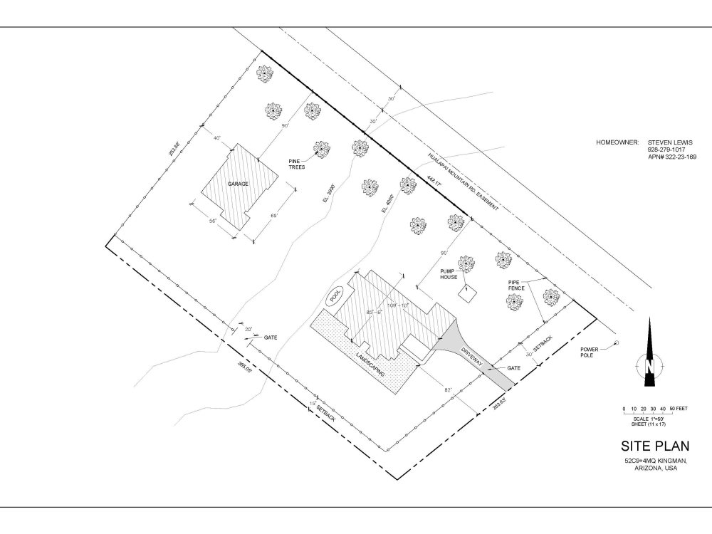 Site plan, plot plan drawing for a city permit | Upwork