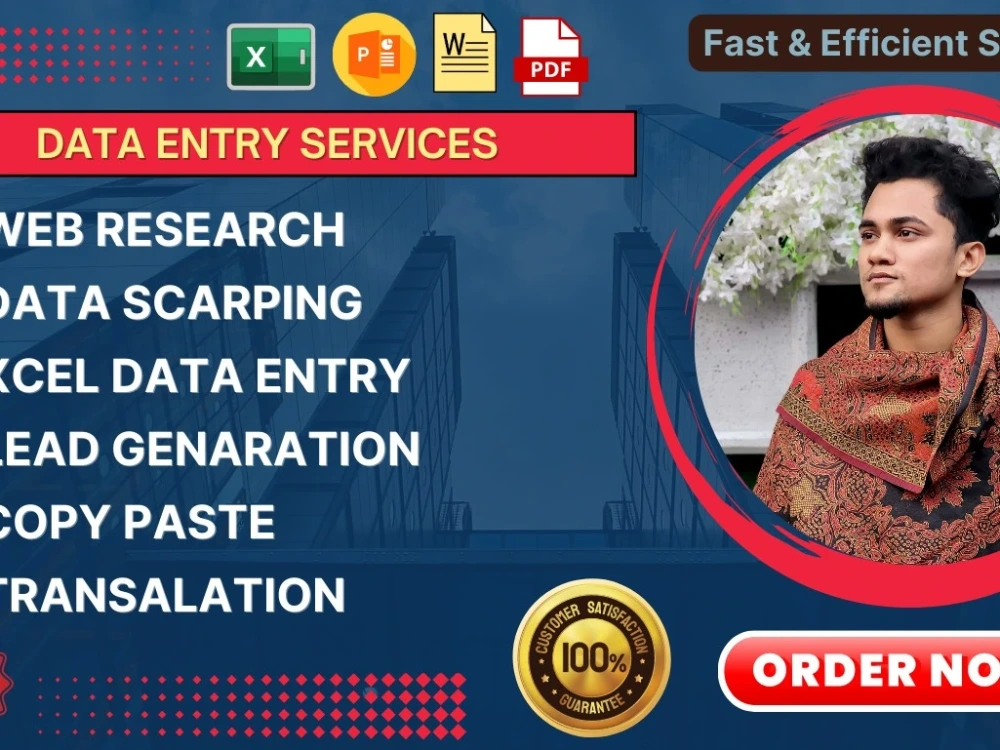 Accurate data entry, b2b lead generation, web scraping, copy paste | Upwork