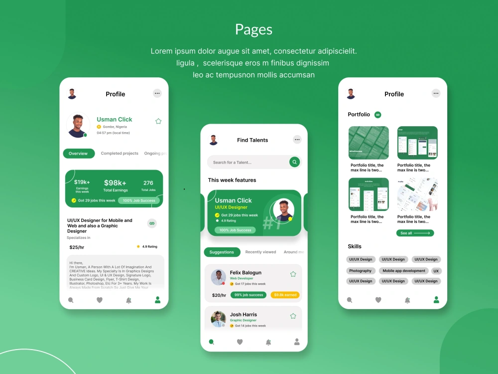 Custom Mobile App UI design concept for your Brand | Upwork