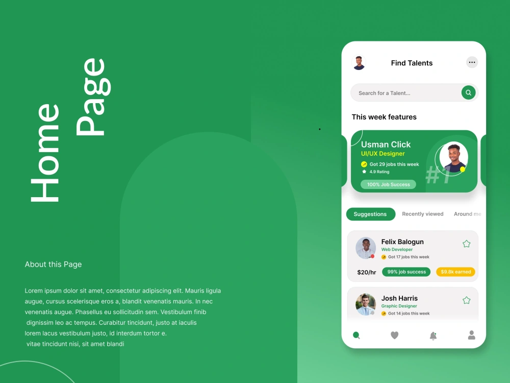 Custom Mobile App UI design concept for your Brand | Upwork