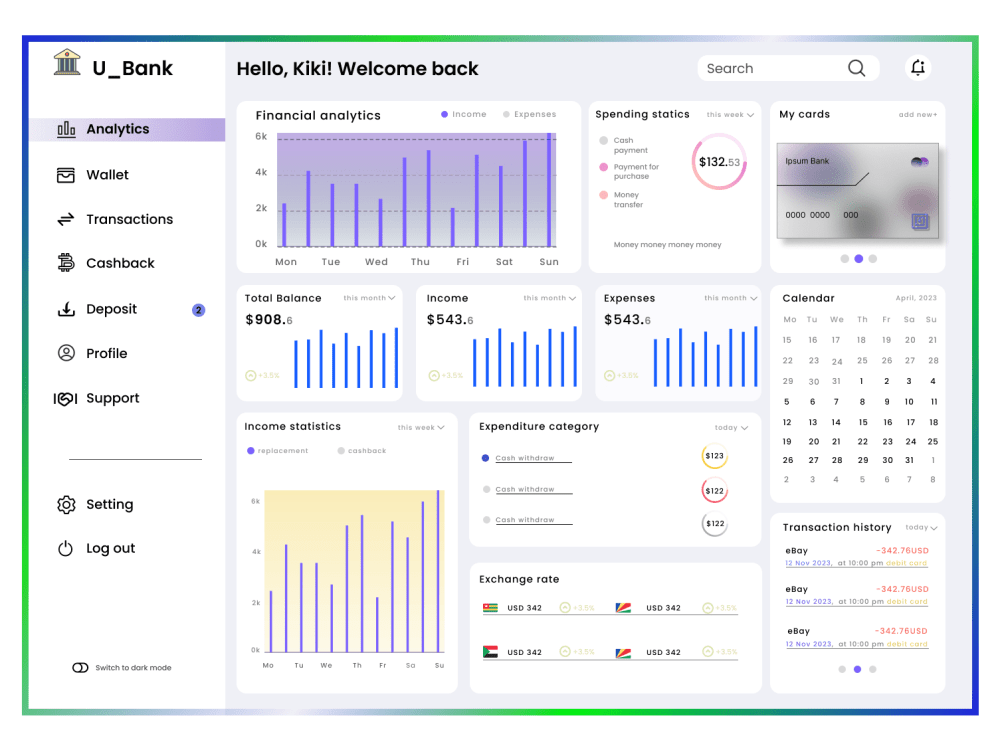 Clean reliable, monitoring dashboard admin panel ui ux design | Upwork