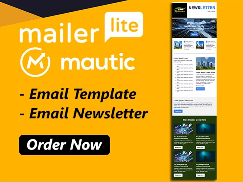 Responsive html email campaign for mailerlite and mautic | Upwork