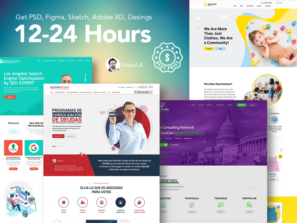Responsive Website UI/UX Design, Web UI or Landing Page UI Design in ...