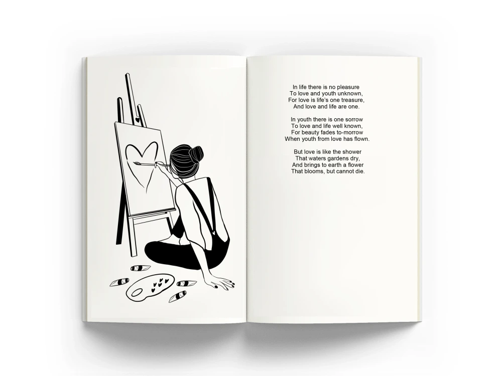 Line art illustration for your poetry book | Upwork