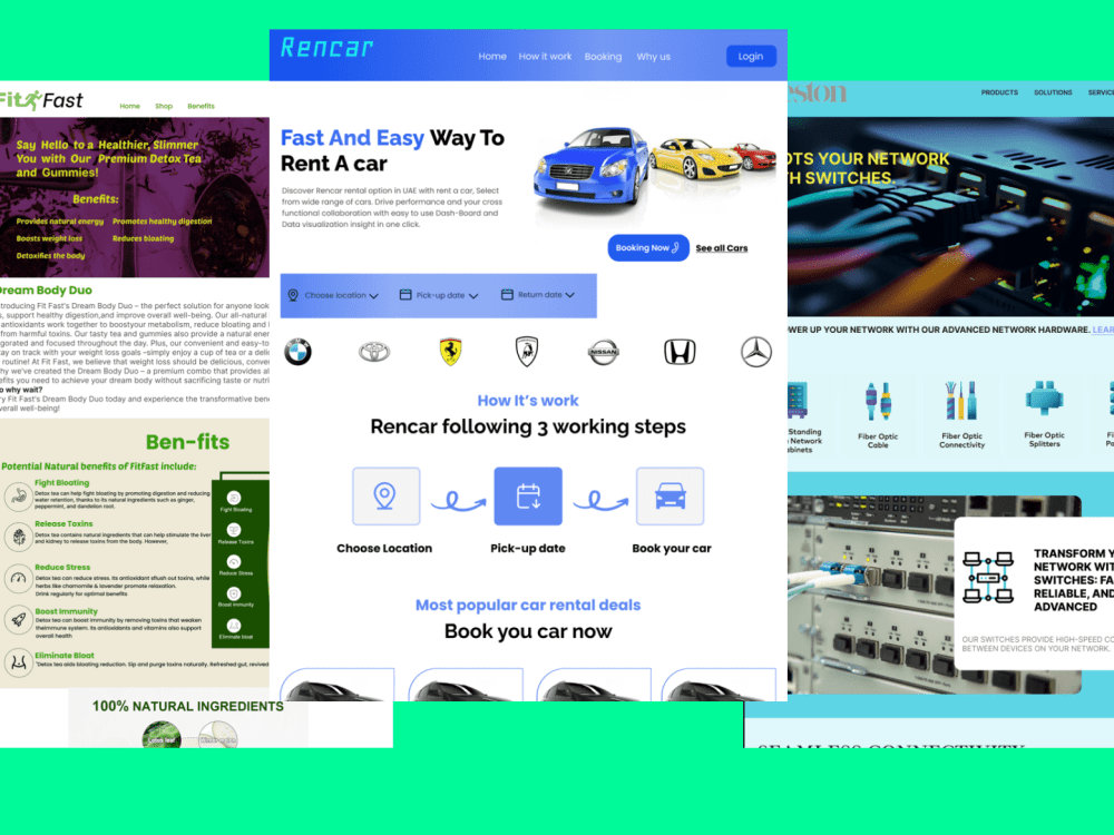 Clean creative and professional landing page ui ux design | Upwork