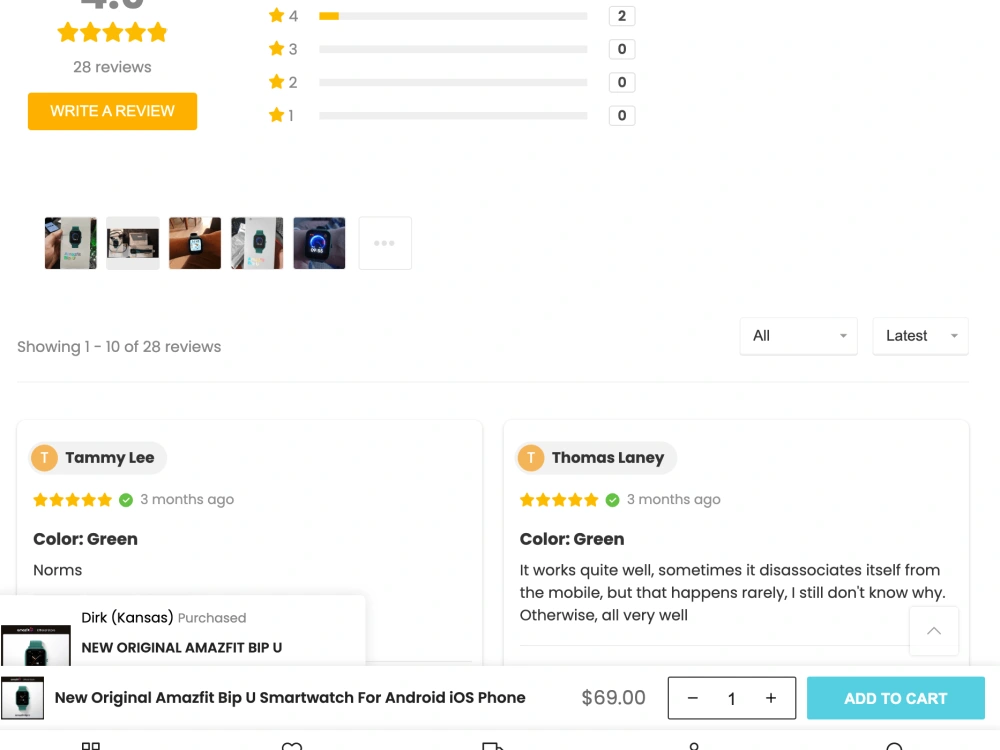 An amazing e-commerce multi-product store with social proof | Upwork