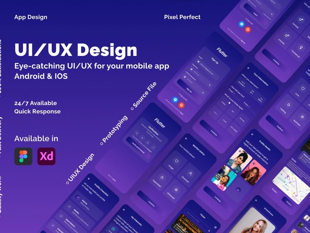 Professional UIUX design for your mobile app | Upwork