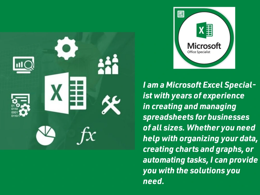 Excel editing and formulation service | Upwork